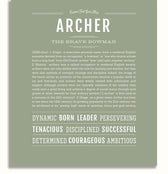 Archer Personalized Name Meaning Art Prints – Name Stories