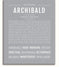 Archibald | Name Art Print – Name Stories