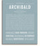 Archibald | Name Art Print – Name Stories