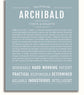 Archibald | Name Art Print – Name Stories