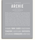 Archie | Name Art Print – Name Stories
