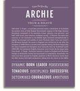 Archie | Name Art Print – Name Stories