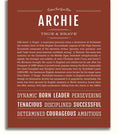 Archie | Name Art Print – Name Stories