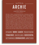 Archie | Name Art Print – Name Stories