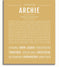 Archie | Name Art Print – Name Stories