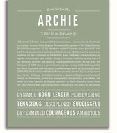 Archie | Name Art Print – Name Stories
