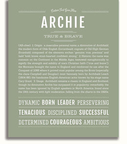 Archie | Name Art Print – Name Stories