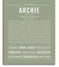 Archie | Name Art Print – Name Stories