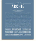 Archie | Name Art Print – Name Stories