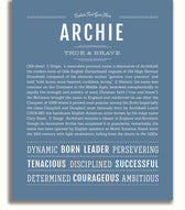Archie | Name Art Print – Name Stories