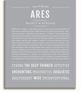 Ares | Name Art Print – Name Stories