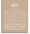 Ares Personalized Name Meaning Art Prints – Name Stories