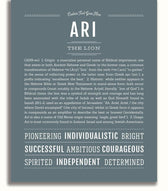 Ari (male) | Name Art Print – Name Stories