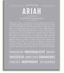 Ariah (female) | Name Art Print – Name Stories