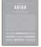 Ariah (female) | Name Art Print – Name Stories