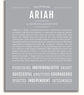 Ariah (female) | Name Art Print – Name Stories