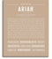 Ariah (female) | Name Art Print – Name Stories