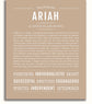 Ariah (female) | Name Art Print – Name Stories