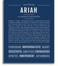 Ariah (female) | Name Art Print – Name Stories