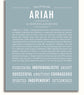 Ariah (female) | Name Art Print – Name Stories