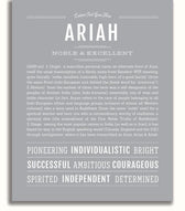 Ariah (male) | Name Art Print – Name Stories
