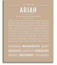 Ariah (male) | Name Art Print – Name Stories