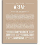 Ariah (male) | Name Art Print – Name Stories