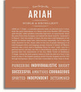 Ariah (male) | Name Art Print – Name Stories