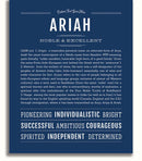 Ariah (male) | Name Art Print – Name Stories