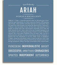 Ariah (male) | Name Art Print – Name Stories