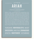 Ariah (male) | Name Art Print – Name Stories