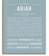 Ariah (male) | Name Art Print – Name Stories