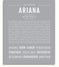 Ariana Personalized Name Meaning Art Prints – Name Stories