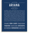 Ariana Personalized Name Meaning Art Prints – Name Stories