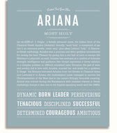 Ariana | Name Art Print – Name Stories