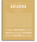 Arianna | Name Art Print – Name Stories