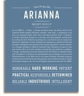 Arianna | Name Art Print – Name Stories