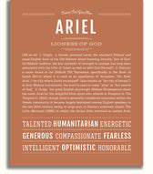 Ariel (female) | Name Art Print – Name Stories