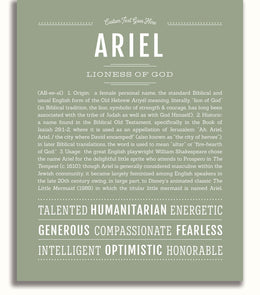 Ariel (female) | Name Art Print – Name Stories
