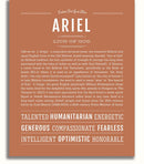 Ariel Personalized Name Meaning Art Prints – Name Stories