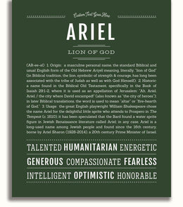 Ariel (male) | Name Art Print – Name Stories
