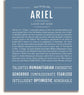 Ariel Personalized Name Meaning Art Prints – Name Stories