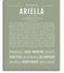 Ariella Personalized Name Meaning Art Prints – Name Stories