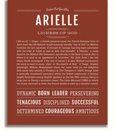 Arielle Personalized Name Meaning Art Prints – Name Stories