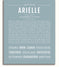 Arielle Personalized Name Meaning Art Prints – Name Stories