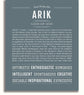 Arik Personalized Name Meaning Art Prints – Name Stories