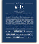 Arik | Name Art Print – Name Stories
