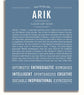 Arik Personalized Name Meaning Art Prints – Name Stories
