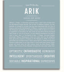 Arik Personalized Name Meaning Art Prints – Name Stories