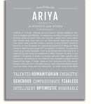 Ariya | Name Art Print – Name Stories